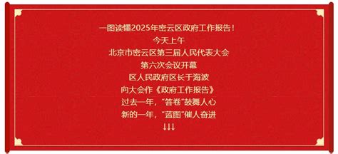 一图读懂丨2025年密云区政府工作报告 热点关注 北京市密云区人民政府