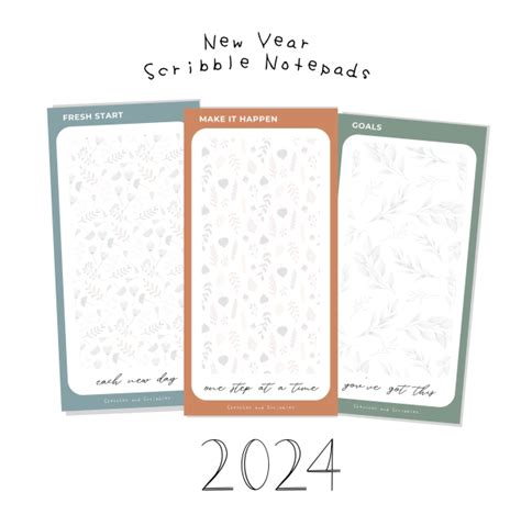 New Year Scribble Notepad Make It Happen 30 Sheets