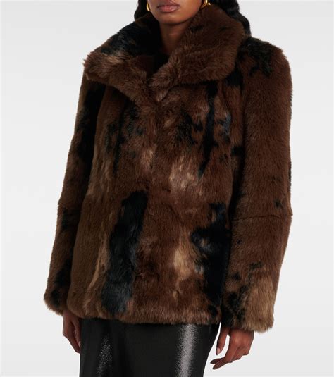 Faux Fur Jacket In Brown Victoria Beckham Mytheresa