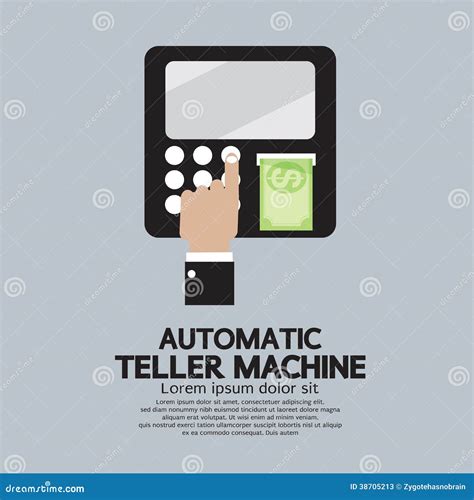 Automatic Teller Machine Cartoon Vector 38705213