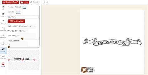 Bend Text Feature CoaMaker