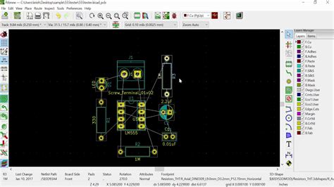 Kicad Pcb Layout 3 Youtube