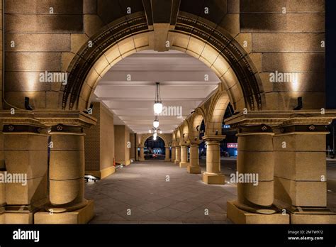 Taipei Jan 3 2023 Night Exterior View Of The National Yang Ming Chiao Tung University Beimen