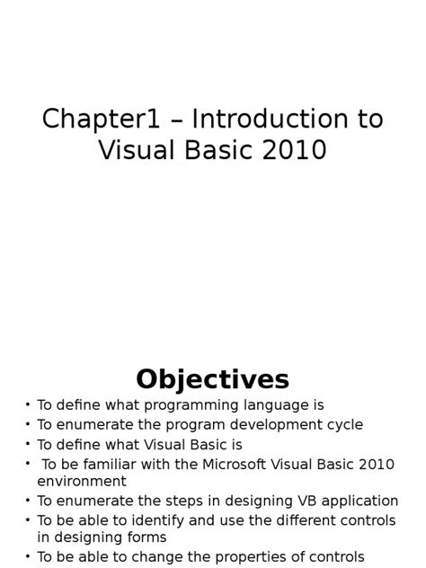 chapter1 introduction to visual basic 2010 pdf basic window computing