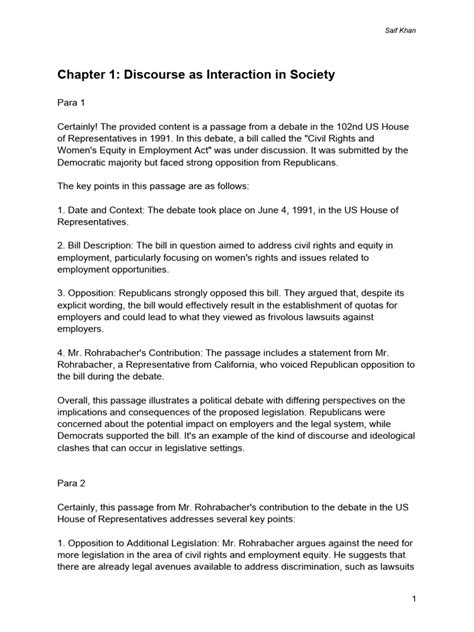 Discourse As Interaction In Society Detail Teach Pdf Discourse