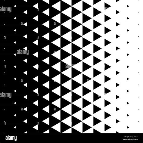 Halftone Triangular Pattern Vector Abstract Monochrome Geometric Triangle Pattern Design Stock