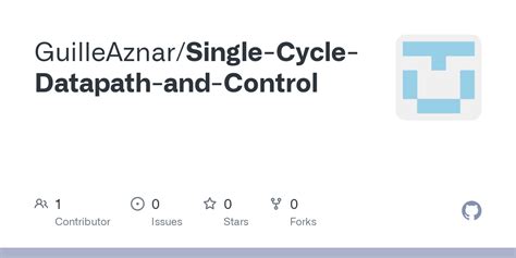 GitHub GuilleAznar Single Cycle Datapath And Control
