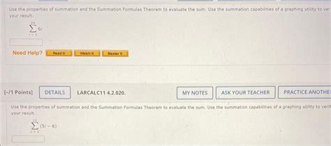 Solved Use The Properties Of Summation And The Summation