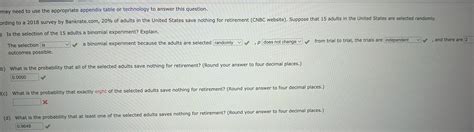 Answered May Need To Use The Appropriate Appendix Table Or Technology