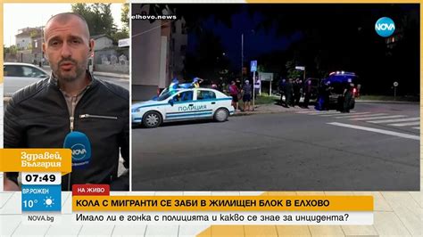 Колата с мигранти в Елхово Двама скачат в движение 8 сирийци са открити в нея Youtube