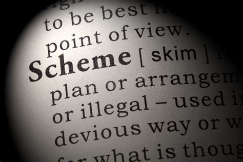 Definition Of Scheme Stock Image Image Of Definition 95732809