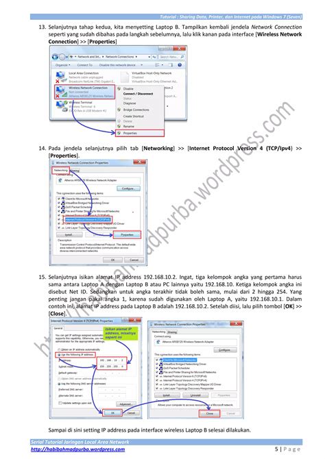 Sharing Data Printer Dan Internet Pada Windows 7 Seven PDF