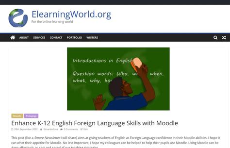Enhance K 12 English Foreign Language Skills With Moodle