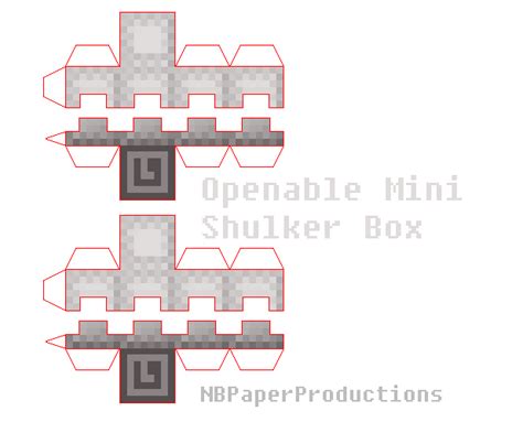 Mini Open Able Shulker Box Pixel Papercraft