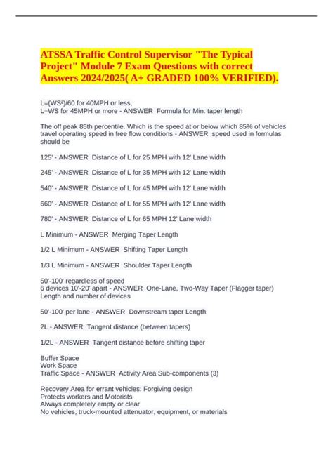 Atssa Traffic Control Supervisor Atssa Traffic Control Supervisor