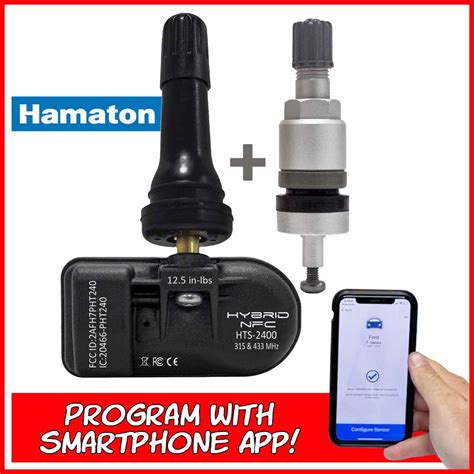Hamaton Hts A78ed U Pro Hybrid Nfc Tpms Sensor With Rubber Snap In And M Tire Supply Network