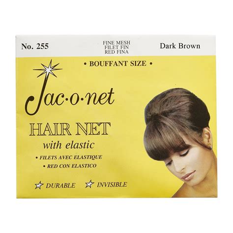 Jac O Net Tiny Mesh Bouffant Hair Net Dark Brown Large Size Pack Of 12 1 Net Per Pack Buy