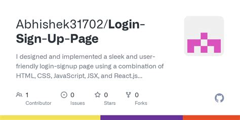 Github Abhishek31702login Sign Up Page I Designed And Implemented A Sleek And User Friendly