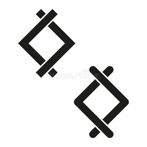 Intersecting Knotted Lines Icon Vector Illustration Eps 10 Stock