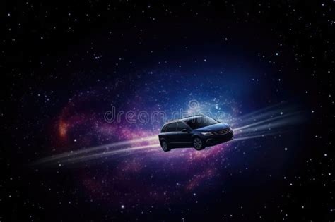 Futuristic Digital Car In Cyberspace Background Generative Ai Stock Illustration Illustration