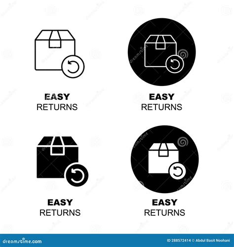 Easy Returns Icon Simple Returns Symbol Hassle Free Returns Emblem Convenient Returns Logo