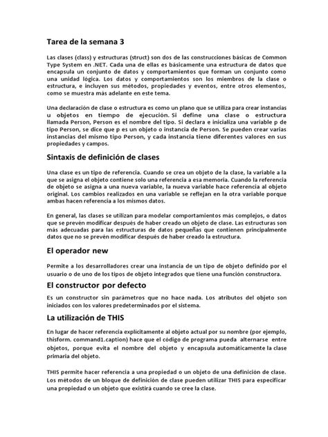 Semana 3 Pdf Objeto Informática Constructor Programación