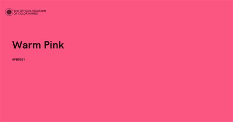 Warm Pink Color Fb5581 The Official Register Of Color Names