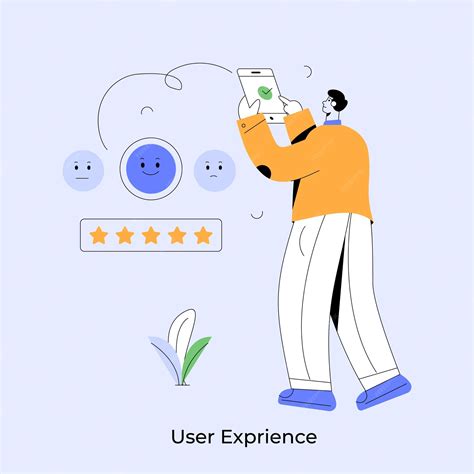 Premium Vector User Experience Ux Design Vector Illustration A Man Use Ux