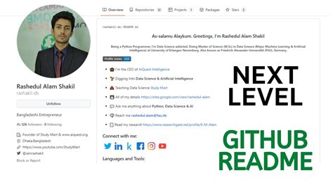 Next Level Github Profile Customize Your Github Profile Professional Github Readme Generator
