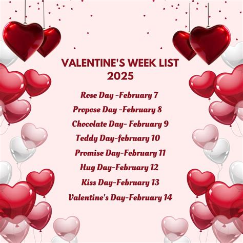Valentine Week 2024 Calendar
