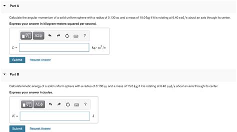 Solved Part A Calculate The Angular Momentum Of A Solid Chegg