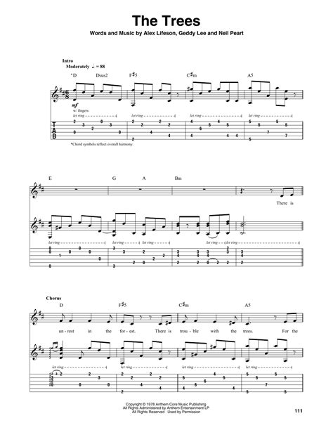 The Trees By Rush Guitar Tab Play Along Guitar Instructor