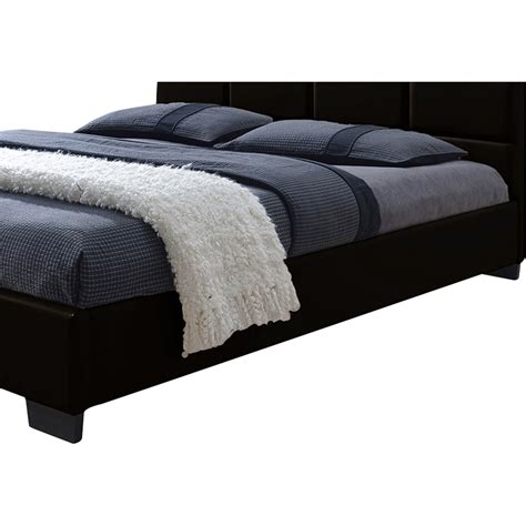 Vivaldi Faux Leather Padded Platform Bed Grid Tufted Dcg Stores