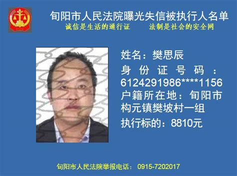 旬阳法院发布第八期失信被执行人名单2023年后附往期失信名单可查询 澎湃号政务 澎湃新闻 The Paper