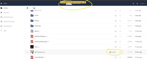 error deleting when unsharing a file · issue 7190 · owncloud client