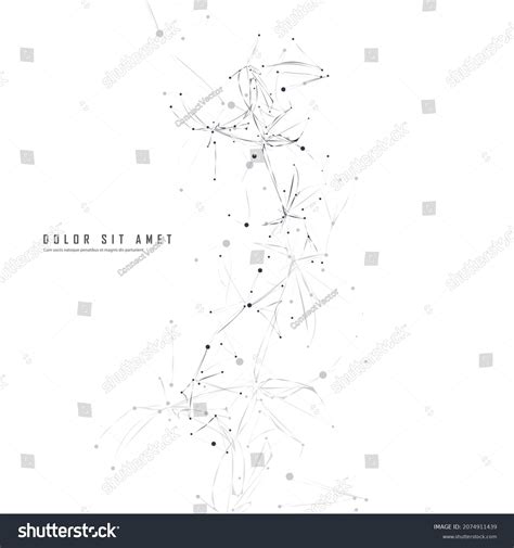 Connect Abstract Dots Lines Vector Network Stock Vector Royalty Free