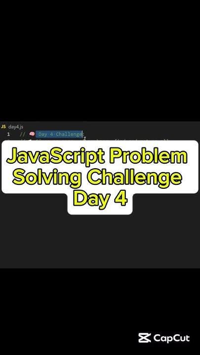 😲😲day 4 Javascript Problem Solving Challenge Youtube