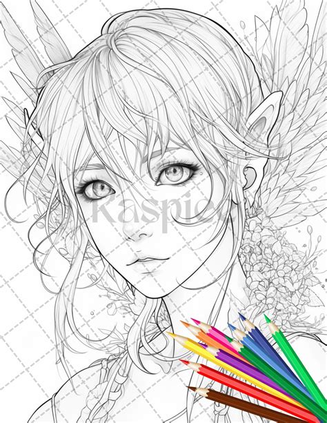 Anime Elf Girl Coloring Pages Printable Coloring Pages For Girls