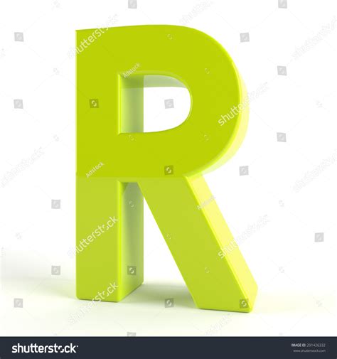 D Green Letter R Stock Photo Shutterstock