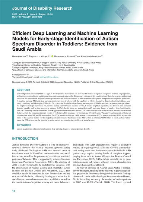 Pdf Efficient Deep Learning And Machine Learning Models For Early Stage Identification Of