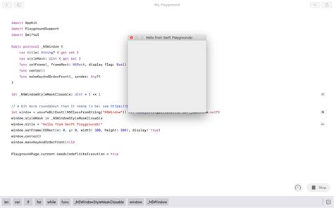 Appkit In Swift Playgrounds