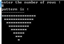 Alltypecoding How To Printing A Reverse Triangle In C