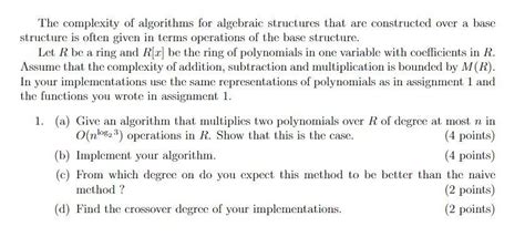 Solved The Complexity Of Algorithms For Algebraic Structures