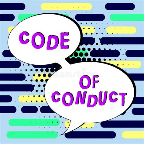 Writing Displaying Text Code Of Conduct Concept Meaning Ethics Rules