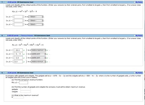 solved locate and classify all the critical points of the