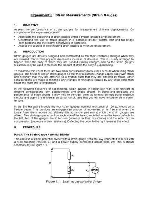 Amem 314 Labs Strain Gauges Pdf Amplifier Electrical Resistance