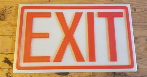 Exit Sign Glow In The Dark Background By Becker Thorne Download Free STL Model Printables Com