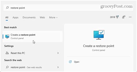 How To Create A Restore Point On Windows 11