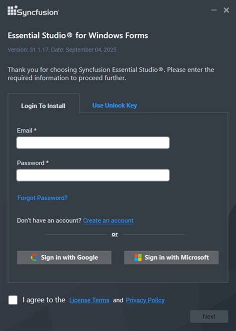 Installing Syncfusion Windows Forms Offline Installer Syncfusion