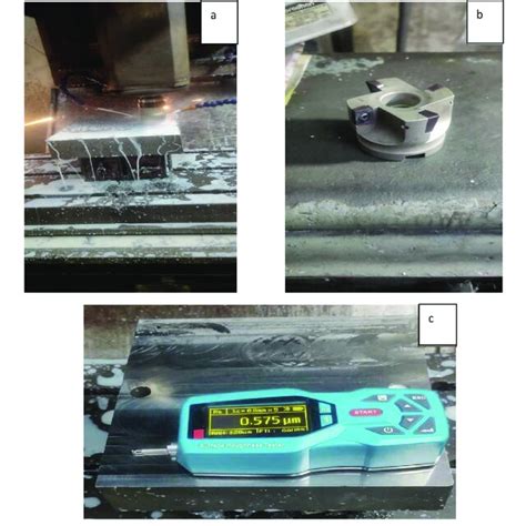 A Machining Zone B Milling Cutter C Surface Roughness Tester With Download Scientific